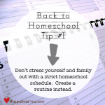 Back to Homeschool Tip #1: Routine