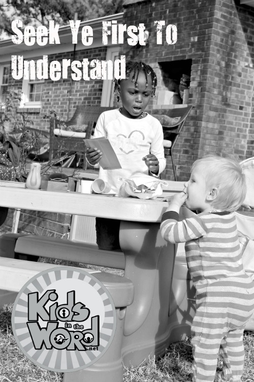 Seek Ye First To Understand
