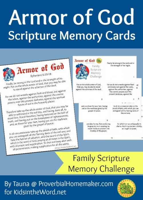 Armor of God Scripture memory card